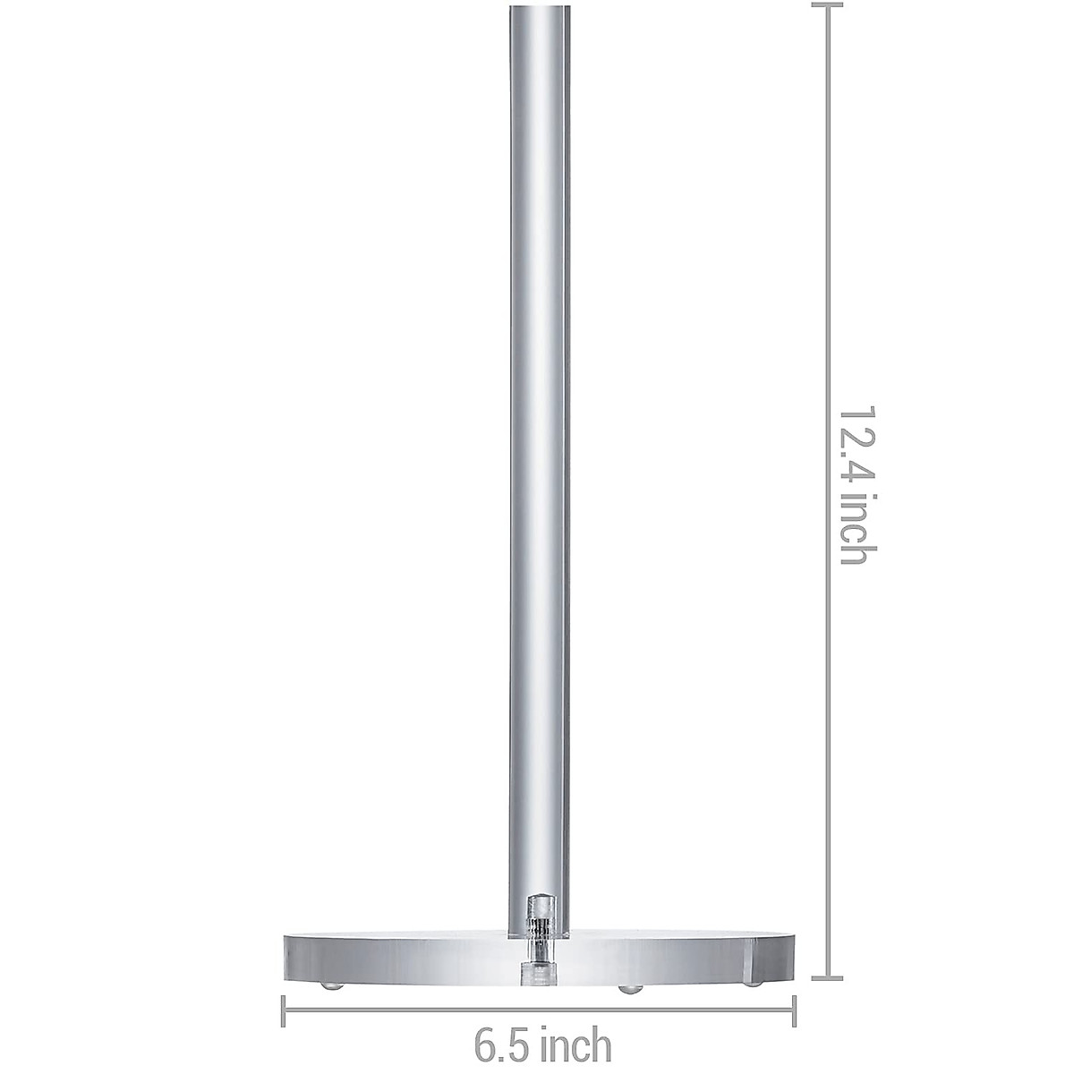 MyGift Modern Clear Premium Acrylic Standing Paper Towel Roll Upright Holder, Minimalist Transparent Countertop Disposable Kitchen Towels Dispenser Stand