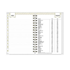 Day Designer for Blue Sky 2024 Daily and Monthly Planner, 5" x 8", Frosted Cover, Wirebound, Navy Stripe (103623-24)
