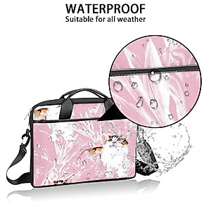 Watercolor Cat Kitten Laptop Computer Bag Waterproof Shoulder Messenger Bag 13-15 inch Durable Laptop Tote Bag with Shoulder Strap Handle Lightweight Crossbody Briefcase