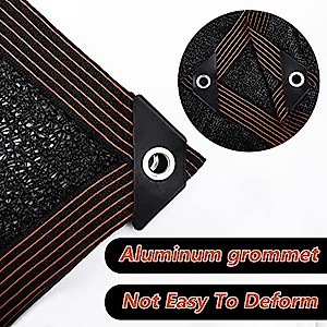 40% 6.5Ft x 13Ft Black Sunblock Shade Cloth Net Taped Edge with Grommets, Premium Sun Shade Mesh Tarp Perfect for Garden, Greenhouse, Chicken Coop, Flowers, Plants Heat Protection.