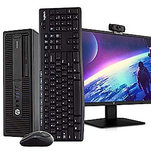 HP 800 G2 Desktop PC Computer, i5-6500, 16GB DDR4 RAM 512GB SSD, Windows 10 Pro, 23.6 FHD LED Monitor, 1080p Webcam,16GB Flash Drive, Wireless Keyboard & Mouse, WiFi (Renewed)