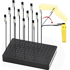 Yocoolfun Model Painting Stand Base Holder and 12PCS Bendable Alligator Clip Stick Set Modeling Tools for Airbrush Hobby Model Parts