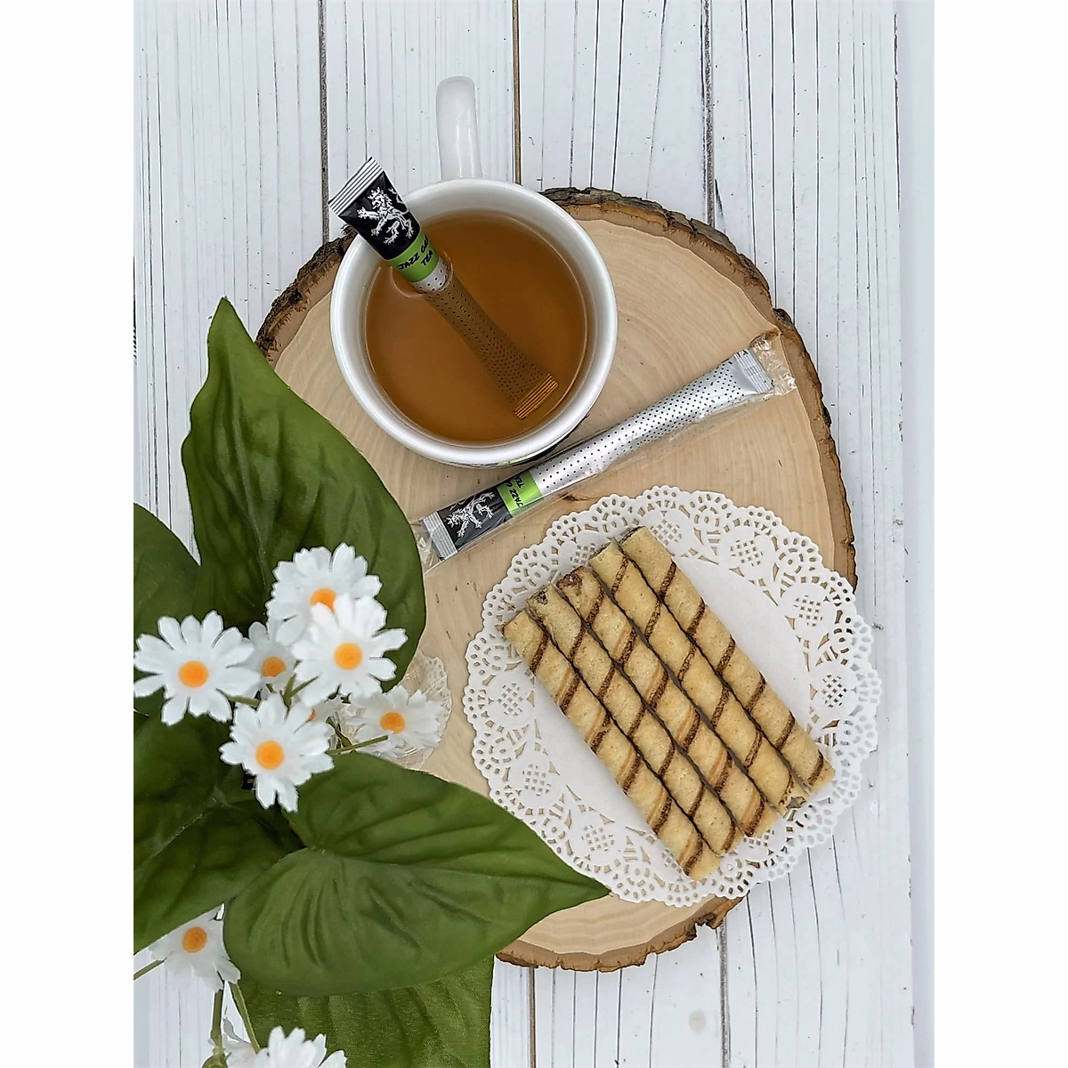 Jazz Green Tea – 100% Raw Jazz Green Tea | True Green Tea | Tea Sticks - No Artificial Flavors, Easy To Use, No Spoon Needed, Positively Charged Tea, Perfect Addition For Your Water Cooler At Work / 15 Sticks