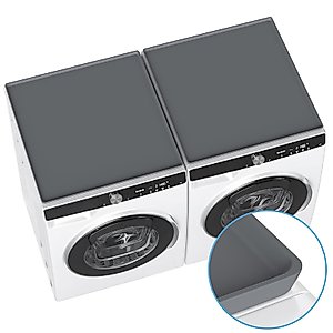 Iycnkok Washer and Dryer Top Cover Mat - 23.6''x 23.6'' Silicone Protector for Washing Machine Countertop - Non-Slip Rubber Waterproof Dustproof Ideal for Laundry Kitchen - Gray 2 Pack