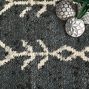 COZYLOOM Large Area Rug for Bedroom Non-Shedding Non-Slip 8x10 Carpet Traditional Rug for Living Room Bedroom Dining Room Kitchen Office Nursery Home Decor,Grey