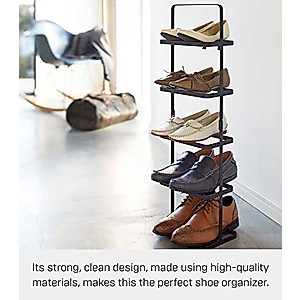 Yamazaki Home Shoe Rack, Tall, Black
