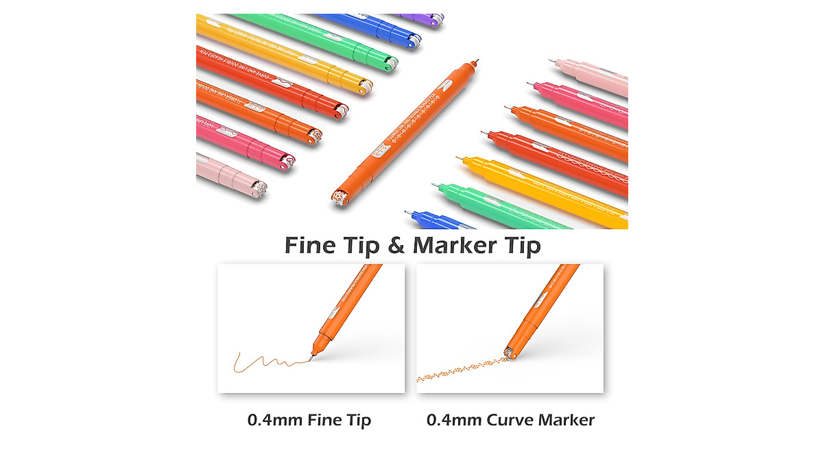 AECHY Colored Curve Pens for Creative Note-Taking & Art