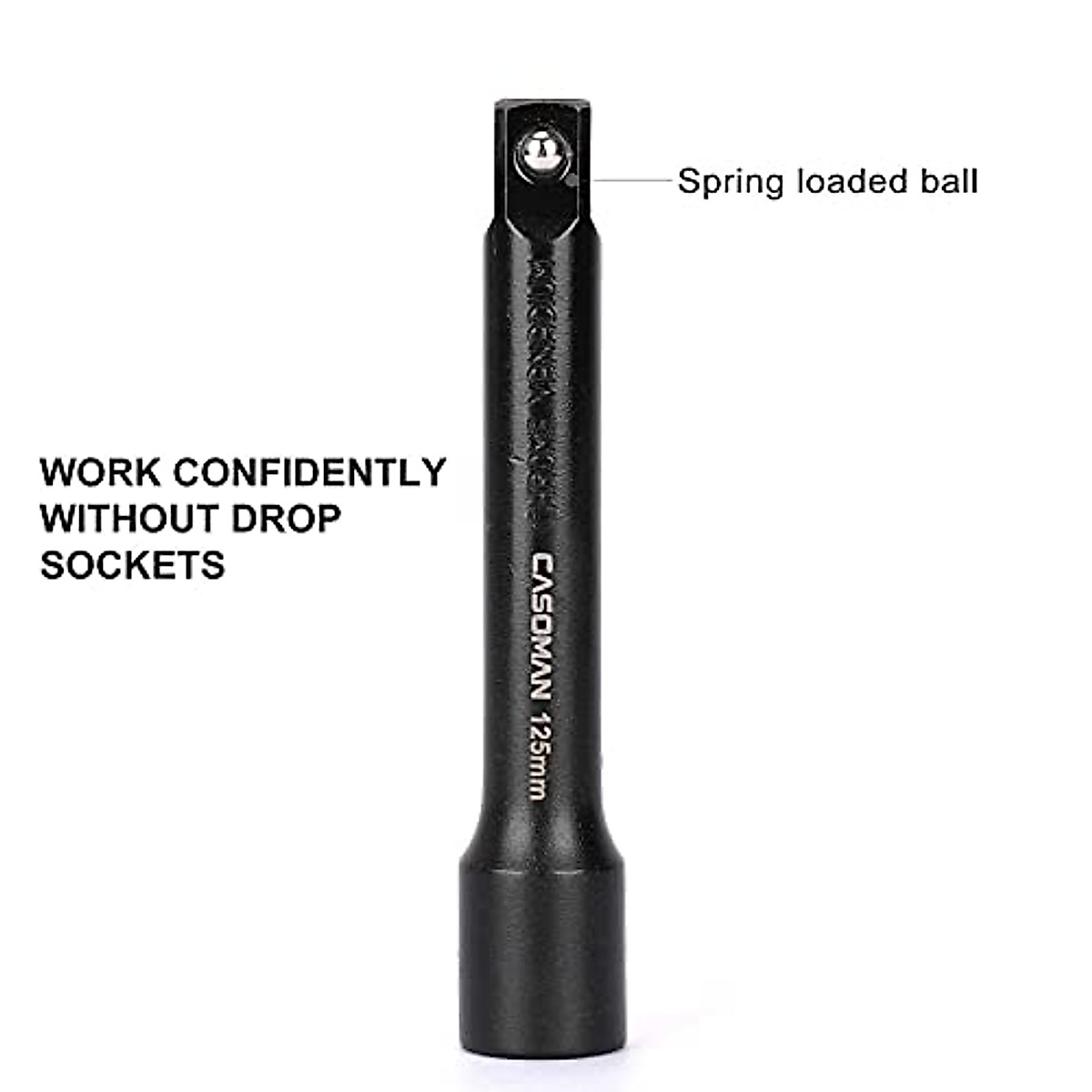 CASOMAN 9 Pieces Extension Bar Set, 1/4", 3/8" and 1/2" Drive Socket Extension, Premium Chrome Vanadium Steel with Black Phosphate Finish