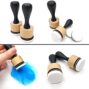 Mini Ink Blending Tools Bulk (12 Pack) and Mini Ink Blending Foam Replacements (100 Pack) for Stamp Ink Distressing, Blending, Alcohol Ink, Dabber Tool Applicator and More