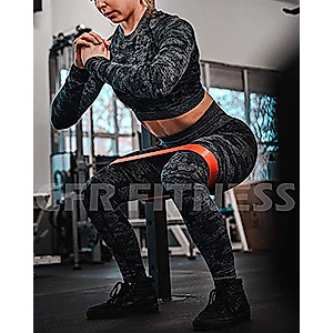 CFR Women High Waist Yoga Pants Butt Lifting Camo Workout Seamless Leggings #0 Black M