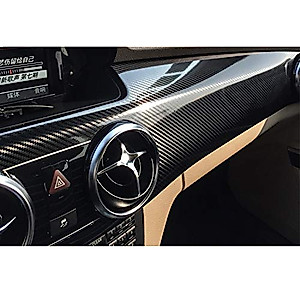 5D High Gloss Black Carbon Fiber Vinyl Roll 1ft x 5ft Bubble Free Air Release Automotive Car Wrap Film