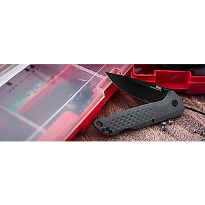 SOG ADVENTURER LB/3.5" BLADE/5CR15MOV/GRAY + BLK/BLISTER PACK