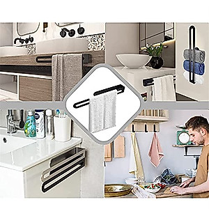 TiStm Towel Racks Towel Rail for Bathroom,Punch-Free Hand Towel Holder,Bath Towel Storage Bar,Kitchen Towel Rail,Bathroom Hardware/Color/D Needed-Color-a(C)