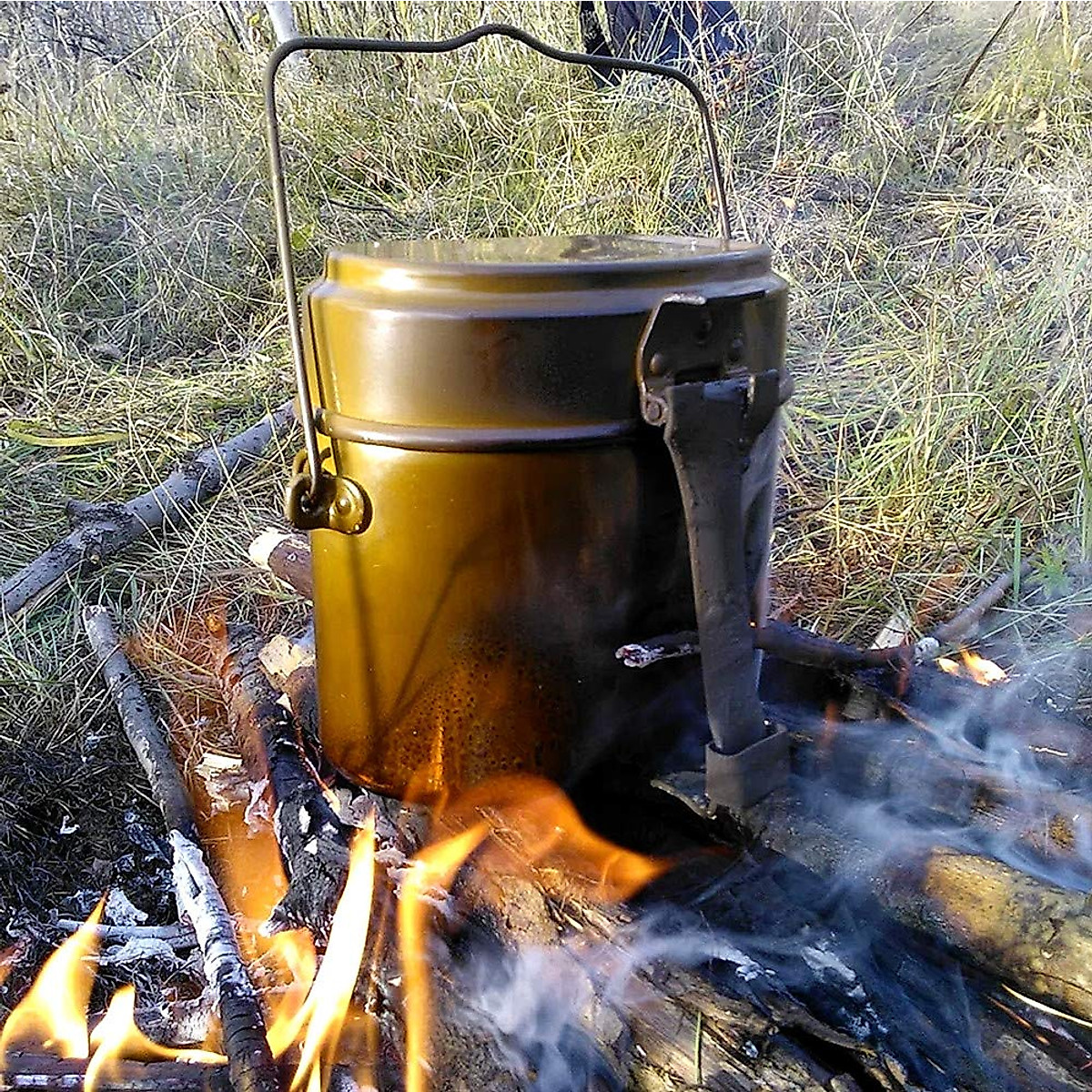 Books.And.More Original Soviet Russian Army Soldier Mess & Griddle Kit Canteen Pot Army Soldier Lunch Box