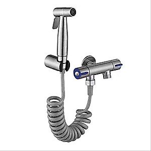 MINJING Diaper Handheld Pressurized Shower Wash with Faucet Toilet Bathroom Personal Hygiene Body Bidet Sprayer Set Hose Holder 2
