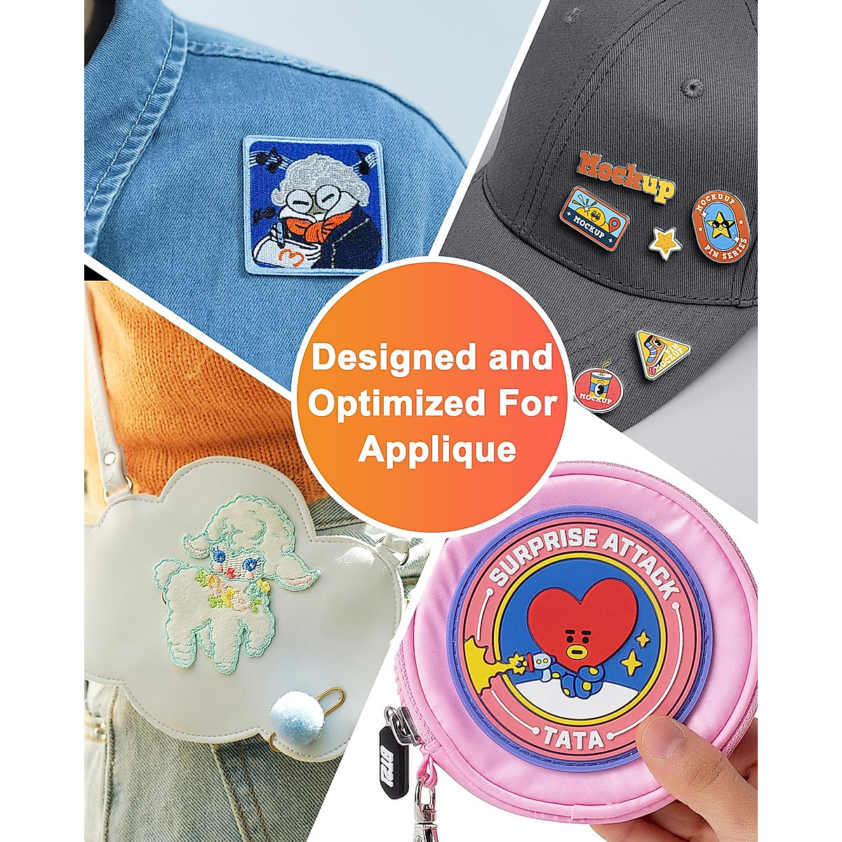 PLANTIONAL Light Weight Fusible Bonding Web: 20 Sheets (8" x 12") Fusible Webbing for Fabric Applique DIY Crafts Supplies