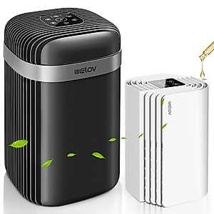 Welov Air Purifiers for Home: H13 True HEPA Air Purifiers for Pets Allergies Asthma,Mini Portable Air Cleaners with Aromatherapy,Removal Up to 0.1 Microns,23dB Air Purifier for Bedroom