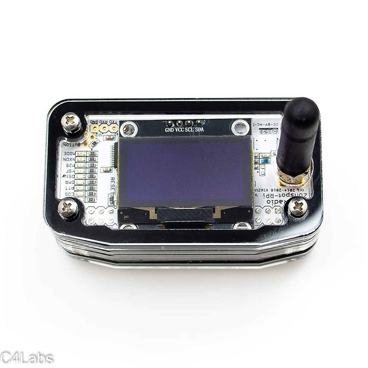 ZRZ-1AS case for Raspberry Pi Zero/Zero W & ZUMspot with Attached 1.3″ OLED