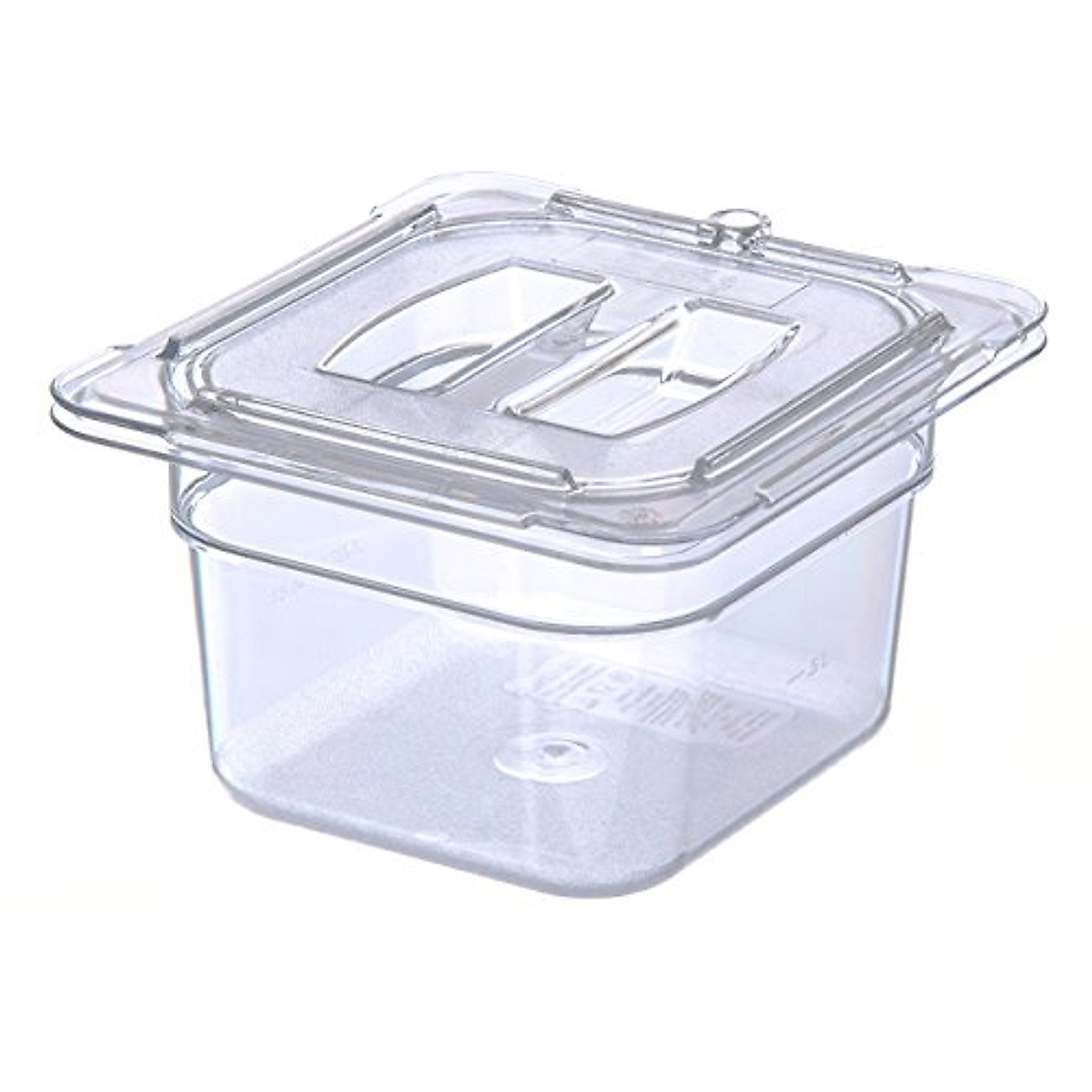 Carlisle FoodService Products 10310U07 StorPlus Sixth Size Polycarbonate Universal Handled Food Pan Lid, Clear (Pack of 6)