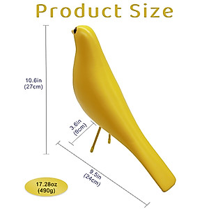 Mid Century Modern Bird Figurines - Decorative Sculptures for Living Room, Shelf, Mantle, Fireplace, TV Stand, Tabletop, Nightstand, Office, Kitchen - Unique Home Decor & Gifts for Bird Lovers