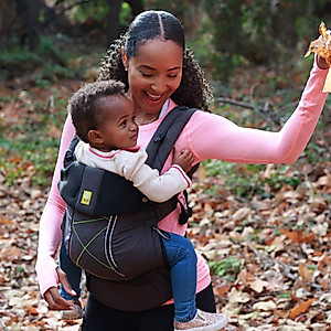 LÍLLÉbaby 6-in-1 Pursuit All Seasons Ergonomic 6-in-1 Baby Carrier Newborn to Toddler - with Lumbar Support - for Children 7-45 Pounds - 360 Degree Baby Wearing - Graphite