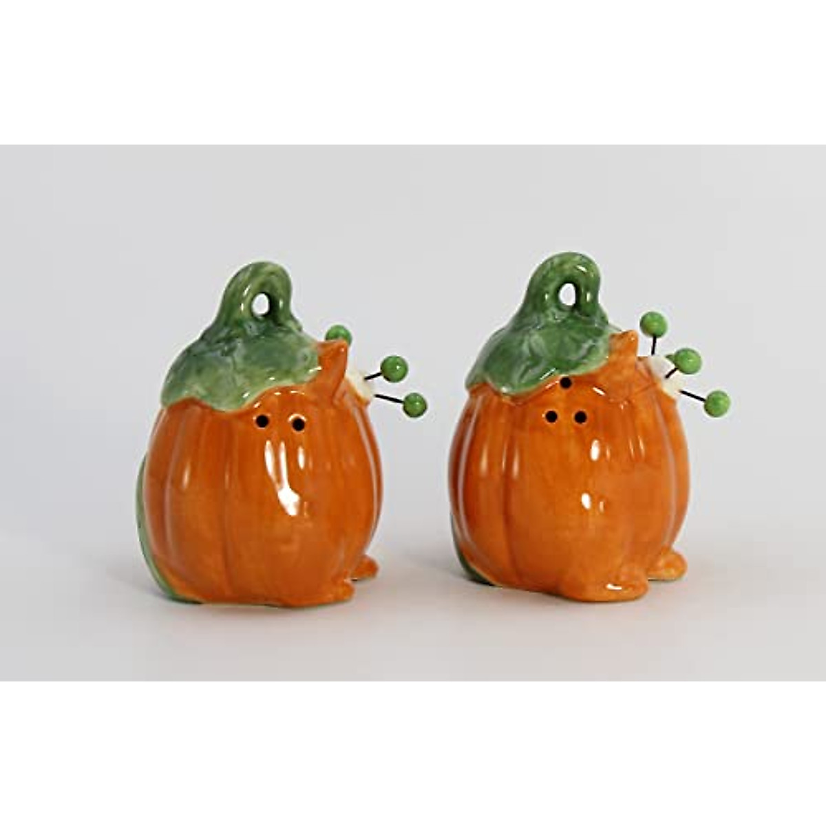 Fine Ceramic Whisker Cat Salt & Pepper Shakers Set by Amy Lacombe, 2-7/8" H