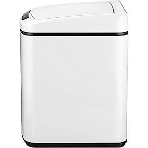 Hanover 12-Liter / 3.2-Gallon White 12 Liter / 3.2 Gallon Hands Free Garbage Bin, Fingerprint Resistant, Soft Close, Sensor Lid, 12L Trash Can 2
