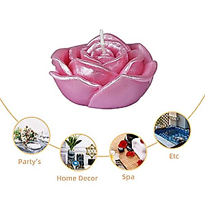 Zest Candle 12-Piece Folding Candles, 3-Inch, Pink Rose