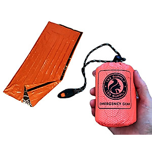 133 SUPPLY 2PK Emergency Sleeping Bags for Survival Sleeping Bag Emergency Sleeping Bag Emergency Bivy Sack Thermal Blankets Survival Gear Emergency Supplies Camping Hiking Gear Outdoor Life Disaster