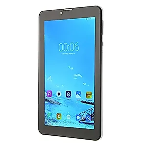 Naroote Tablet PC, 1960x1080 IPS 7 Inch Tablet US Plug 100‑240V 2.4G 5G Dual Band WiFi (Black)
