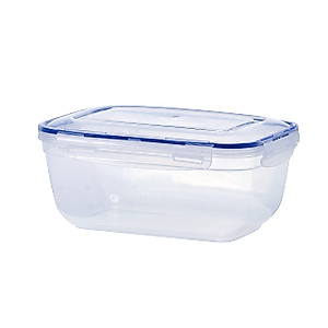 Large Plastic Food Storage Container with airtight Lid for Pantry, Fridge- 10 Cup, 80 Oz- BPA Free, Leakproof Sealed Container- Microwave, Dishwasher and Freezer Safe (Clear)