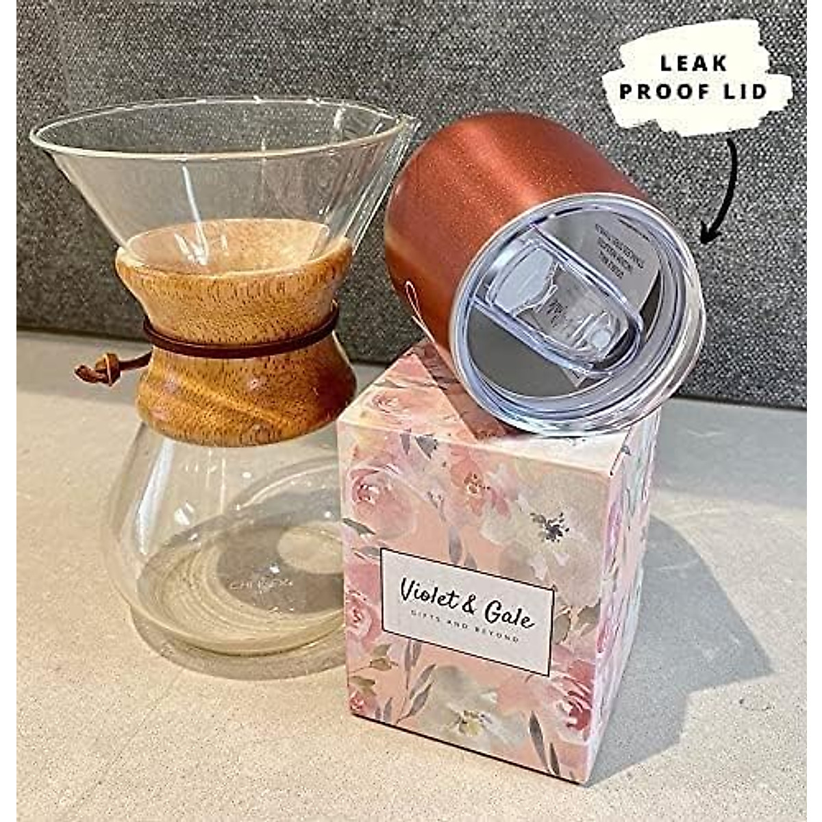 VIOLET & GALE 12oz Wine Glass Tumbler, Rose Gold, Medical Assistant Appreciation Week Gift, Thermal Insulated Coffee Mug with Lid, for Women, MA Graduation, CMA