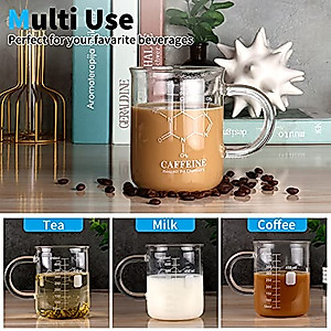 PSZEZNZ Caffeine Beaker Mug,Caffeine mug, Funny coffee mug,Coffee Mugs,Measuring for Coffee, Graduated Beaker Mug with Handle16 oz (450ml)