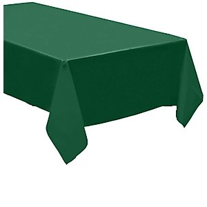 QQOUTLET 3 Pack Plastic Tablecloth Rectangle 54" X 108" Premium Disposable Table Cover for Party Birthday Wedding (Green)