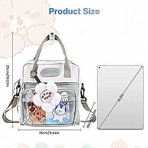 JQWSVE Kawaii Backpack with Kawaii Pins & Accessories Kawaii Aesthetic Backpack Cute Ita Bag Japanese Backpack JK Uniform Bag