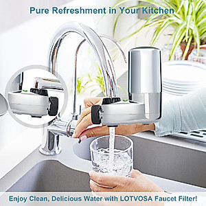 LOTVOSA Water Filter Replacement for Brita Faucet Filter - Compatible with Brita 36311 On Tap Faucet Filters System for Sink, FR-200, FF-100 - Pack of 3 - Fits All Brita Tap Water Filters, LTF-003S