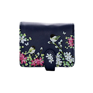 Shag Wear Chickadee Garden Small Zipper Women's Wallet (Sky Blue)