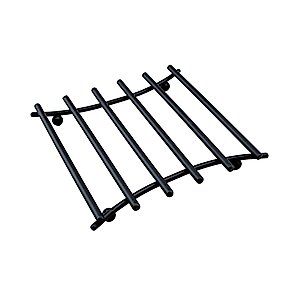 Dependable Industries Modern Sleek Euro Square Heavy Weight Steel Black Decorative Design Kitchen Trivet Protect Tables and Countertops from Hot Pots Trays and Pans