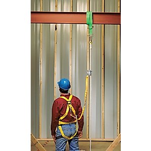 Honeywell 5/8'' Dia. Nylon Rope Lifeline w/Thimble & Carabiner, 100' 194R-2/100FTWH