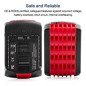 TREE.NB 2 Packs BAT609 6000mAh 18V Lithium Battery Replacement for Bosch 18V Cordless Power Tools BAT609 BAT609G BAT610G BAT611 BAT612 BAT618 BAT618G BAT619 BAT619G CCS180B 2607336169 17618 17618-01