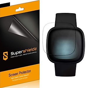 Supershieldz (6 Pack) Designed for Fitbit Versa 3 and Fitbit Sense Screen Protector, (Full Coverage) High Definition Clear Shield (TPU)