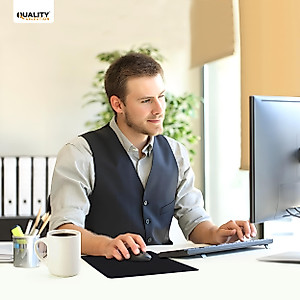 Quality Selection Mouse Pad Superb for Computer & Laptop, Non-Slip Rubber Base Mousepad, Mouse Pads for Home, Office & Gaming 7.75 x 9.25 in, Black