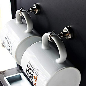 WAKUSEI Magnetic Hooks 25 lbs for Kitchen, Refrigerator, Towels, Grill, Tool Box, Office, Wall Mounting or Outdoor Hanging, 12 Packs