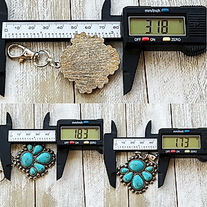 Silver Boho Western Medallion Turquoise Zipper Pull for Backpacks, Cute Purse Charms, Unique Custom Handbag Jewelry, Personalized Zipper Charms, Camera Bag Charms, Cool Key Chain Charm