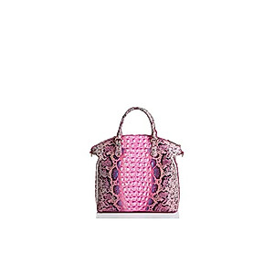BRAHMIN Pink Cobra Ombre Melbourne Large Duxbury Satchel