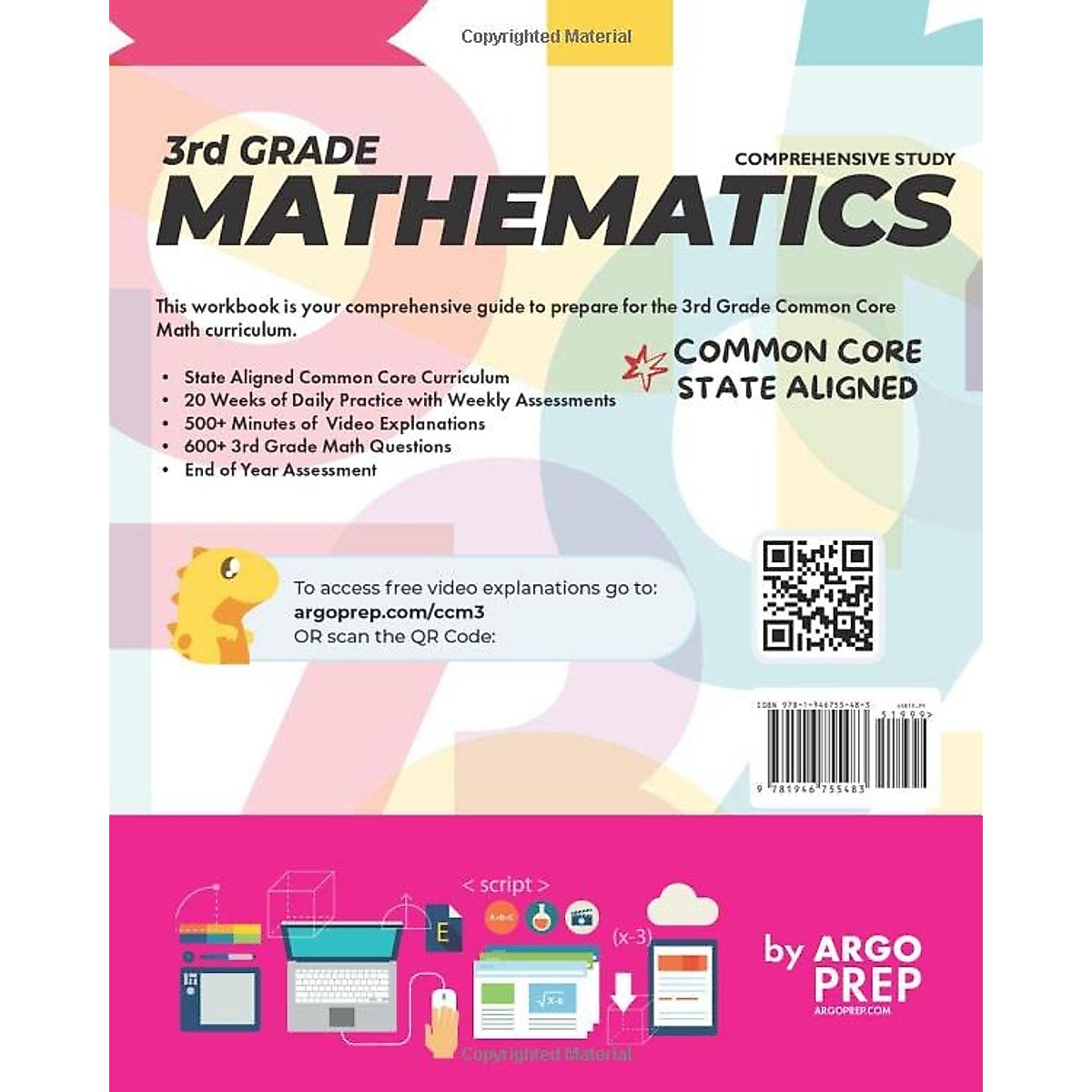 3rd Grade Common Core Math: Daily Practice Workbook - Part I: Multiple Choice | 1000+ Practice Questions and Video Explanations | Argo Brothers (Common Core Math by ArgoPrep)