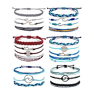 choice of all String Bracelets for WomenMen Summer Wave Bracelet Set for Teen Girls Waterproof Surfer Ankle Bracelet for Men Boys Friends