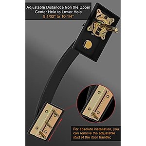 goldenwarm Black Front Door Knob Handle, Entry Door Handle and Reversible Handle Knob, Single Cylinder Front Door Handle Only, Matte Black Front Door Entry Handleset, Entry Way Door Handle