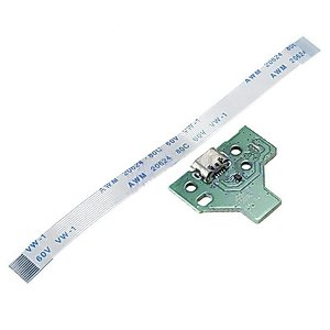 Mustpoint Micro USB Charging Socket Port Circuit Board with 12 Pin Power Flex Ribbon Cable for Sony PlayStation PS4 Controller DualShock 4 JDS-011