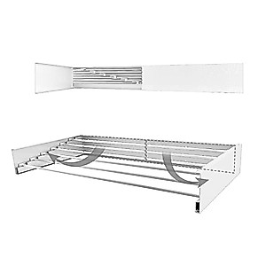 TCO ADVENTURES Invisible Wall Mounted Drying Rack | an Elegant Wall-Mounted Hanger | Folding Stainless Steel Collapsible Space Saver with 236.22 inches Drying Capacity (Signal White)